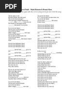Uptown Funk Clean Lyric Sheet | PDF | American Pop Songs | Rhythm And ...