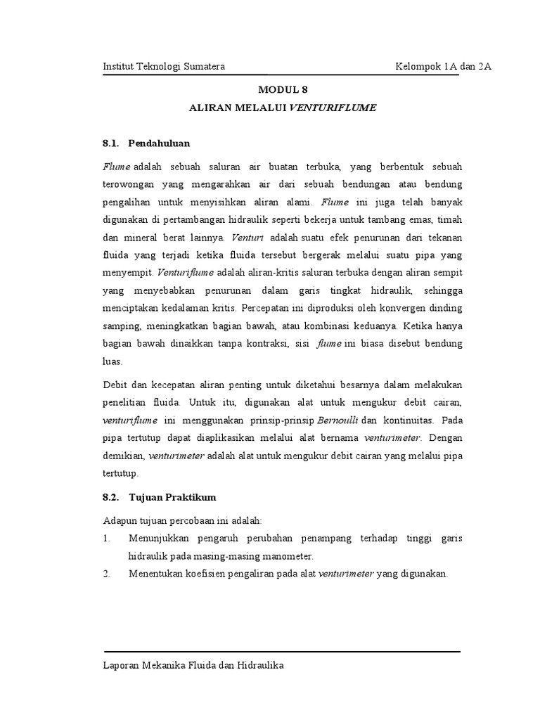 Modul 8 - Mekflu | PDF | Metode & Bahan Ajar | Sains & Matematika