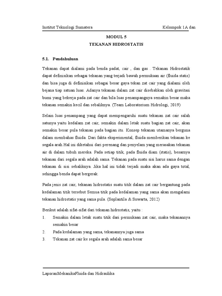 Modul 5 - Mekflu | PDF