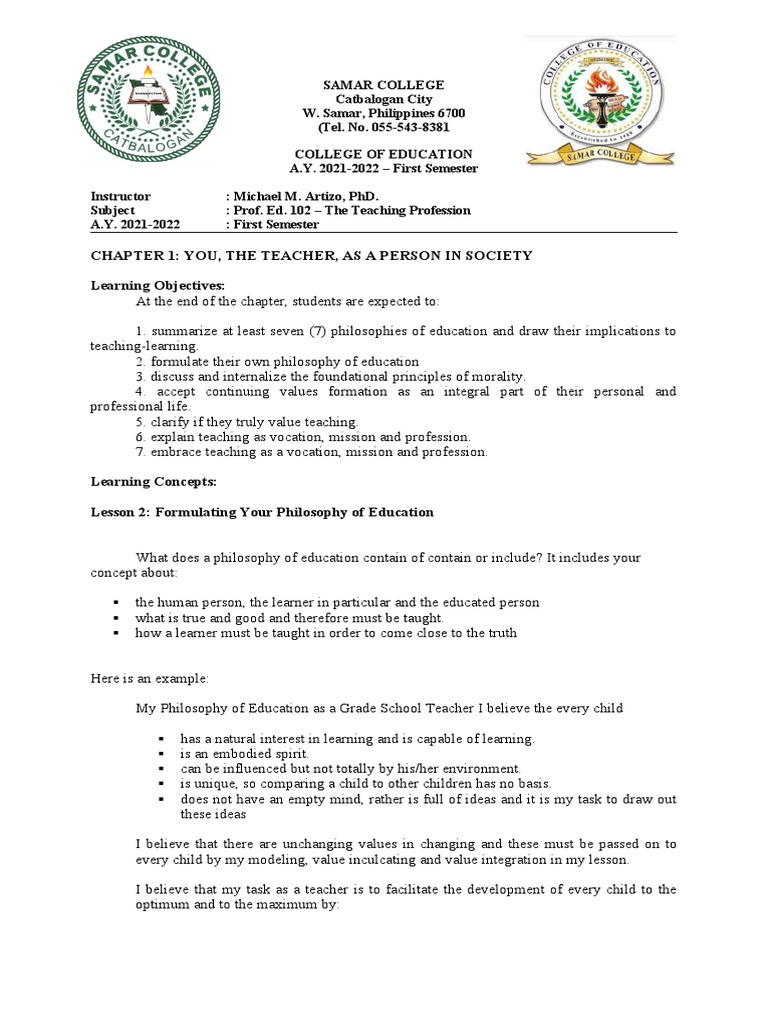 Module-2 | PDF | Philosophy Of Education | Teaching Method