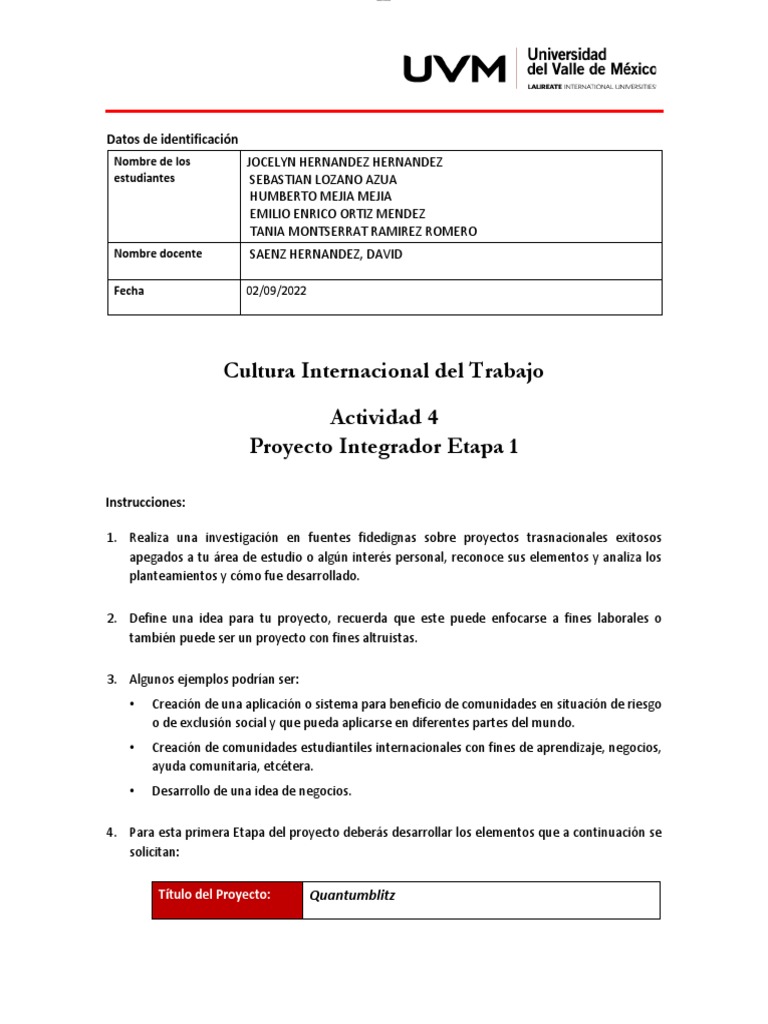 Actividad 4. Proyecto Integrador Etapa 1 | PDF | Energía renovable | Análisis FODA
