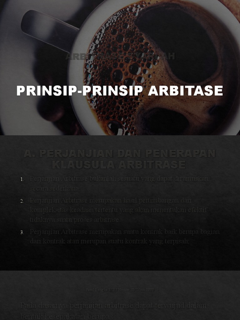 Prinsip-Prinsip Perjanjian Arbitrase | PDF