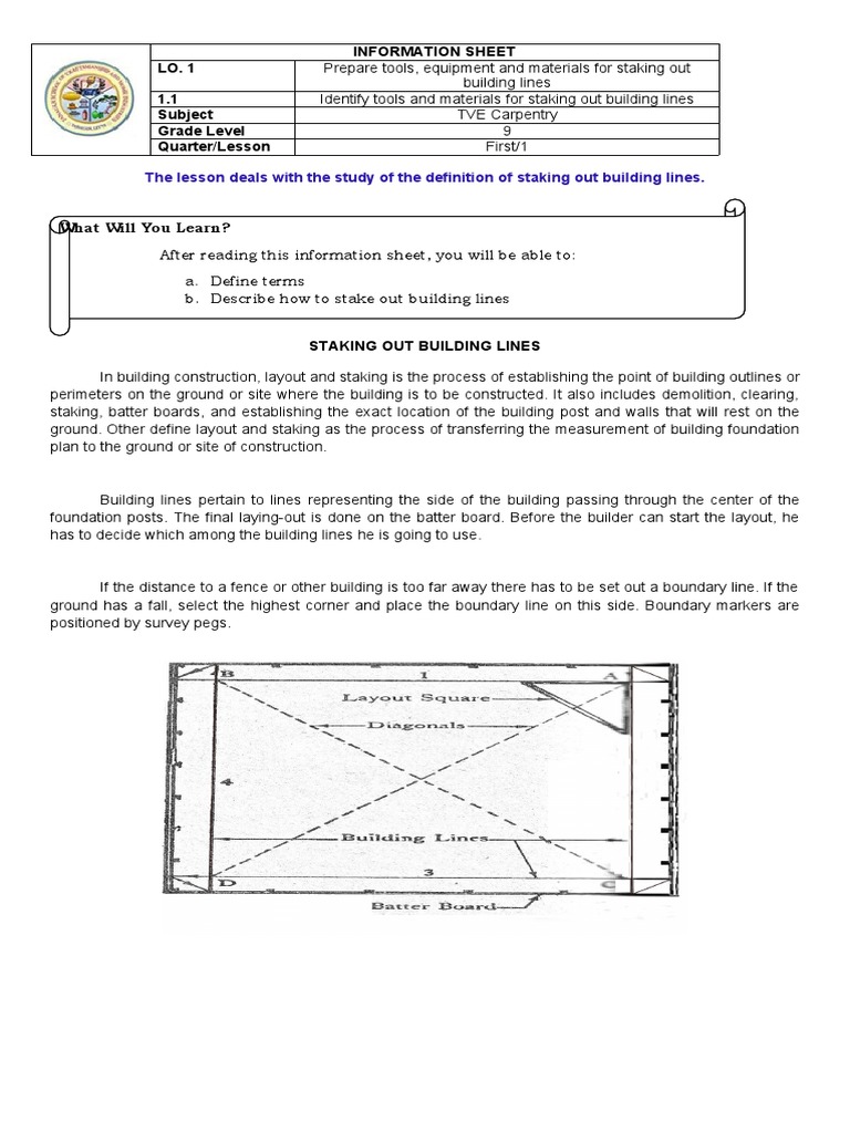 Grade 9 Information Sheet & Task Sheets | PDF | Personal Protective Equipment | Lumber