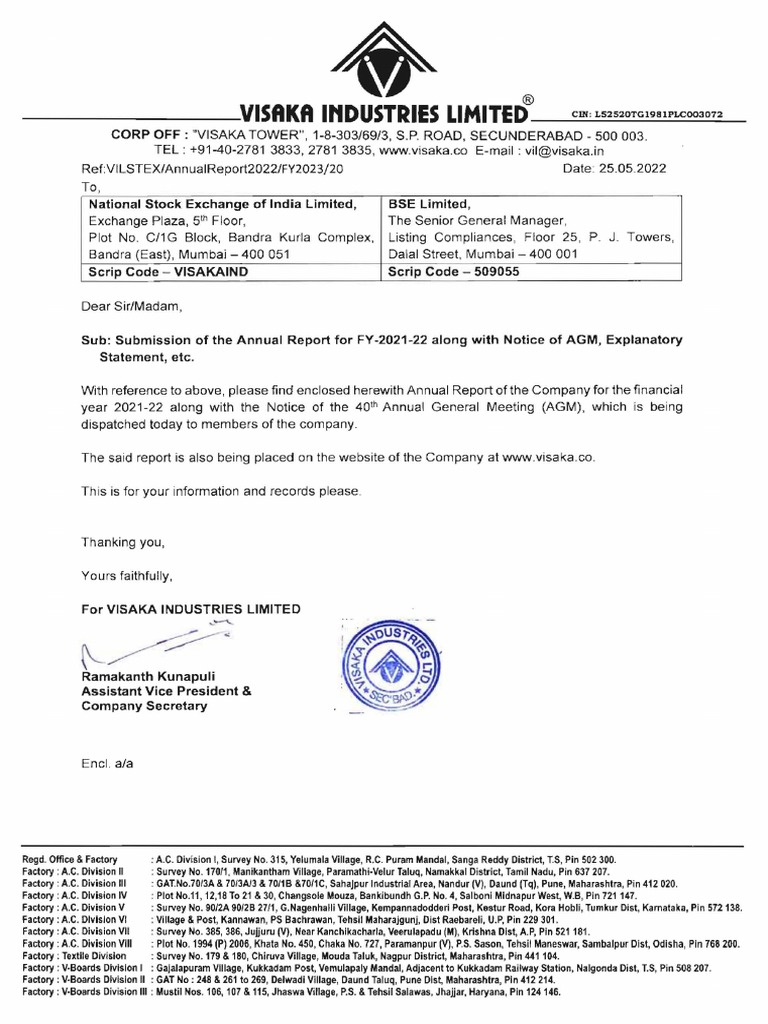 Visaka Industries | PDF | Sustainability | Economic Growth
