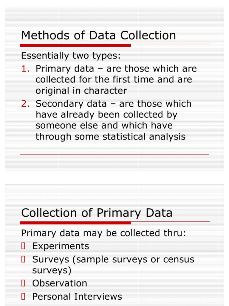 Data Collection | PDF | Survey Methodology | Observation