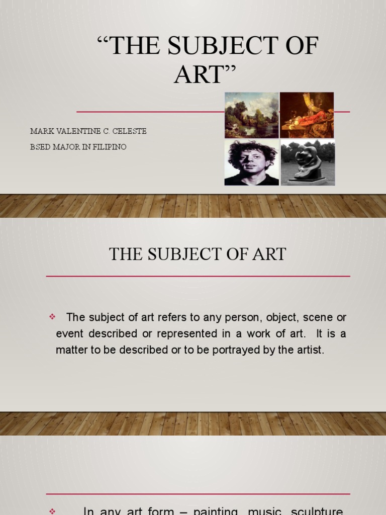 Representing Subjects in Art: Exploring Representational, Objective ...