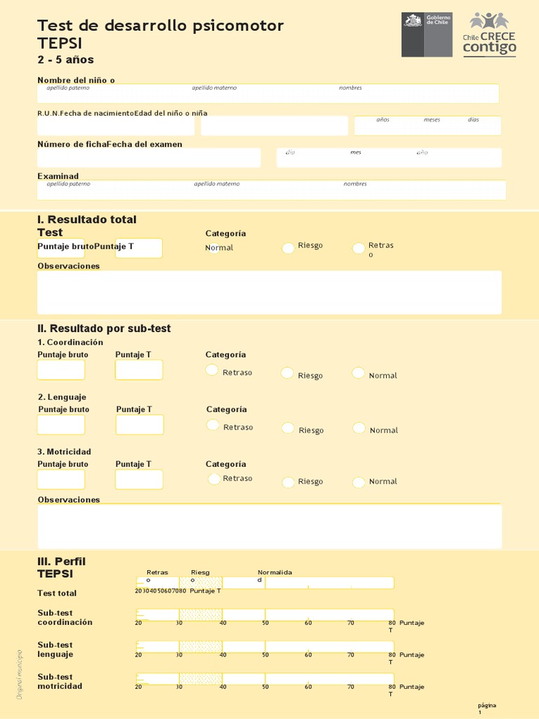 Formulario-TEPSI Chile | PDF