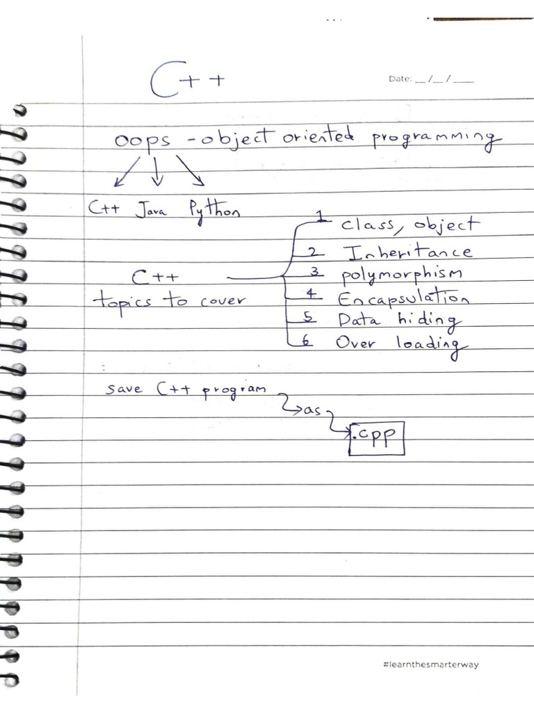 C++notes For 1st Week | PDF