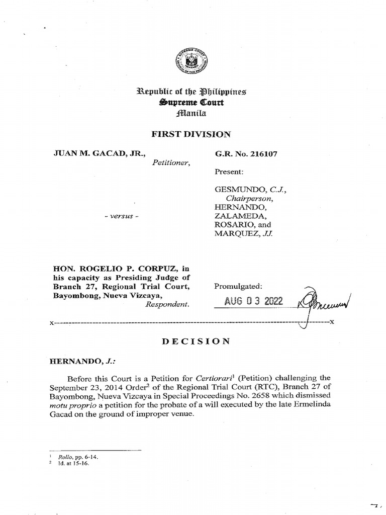 fflanila: &upteme Qeourt | PDF | Jurisdiction | Probate