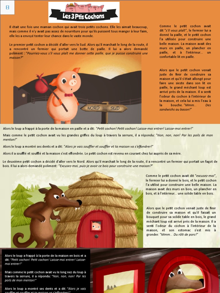 Les Trois Petits Cochons | PDF | Cochon