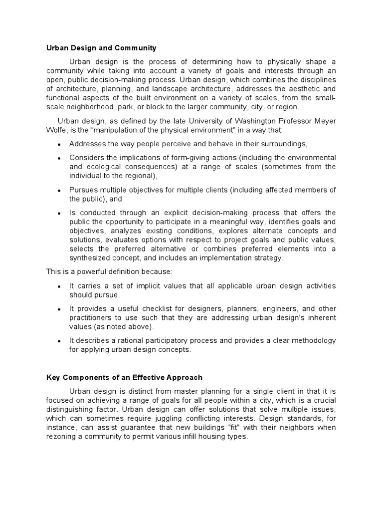 Urban-Design-and-Community | PDF | Urban Design | Design