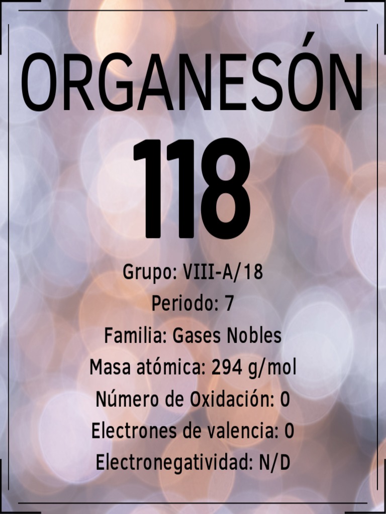 Organesón: Gas Noble del Grupo 8A | PDF | Ingeniería de Procesos ...