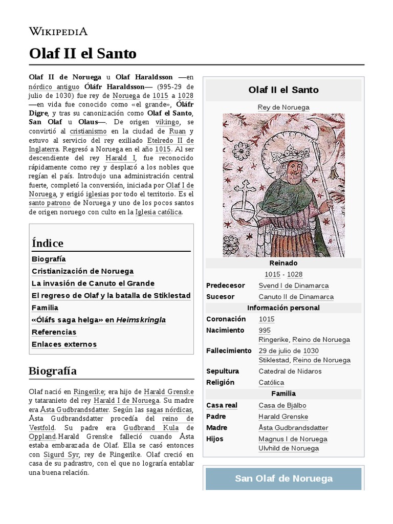 Olaf II El Santo | PDF | Escandinavos