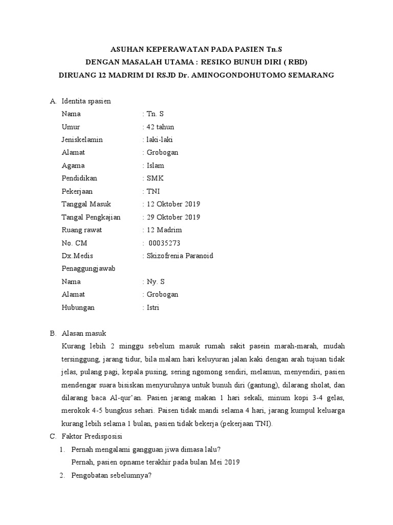 Askep Jiwa RBD | PDF | Kesehatan Holistik | Gaya Hidup