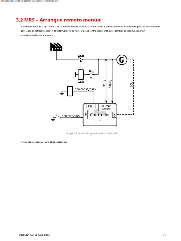 InteliLite4 AMF25 Global Guide 1 60 21 40.en - Es | PDF | Condensador | Corriente eléctrica