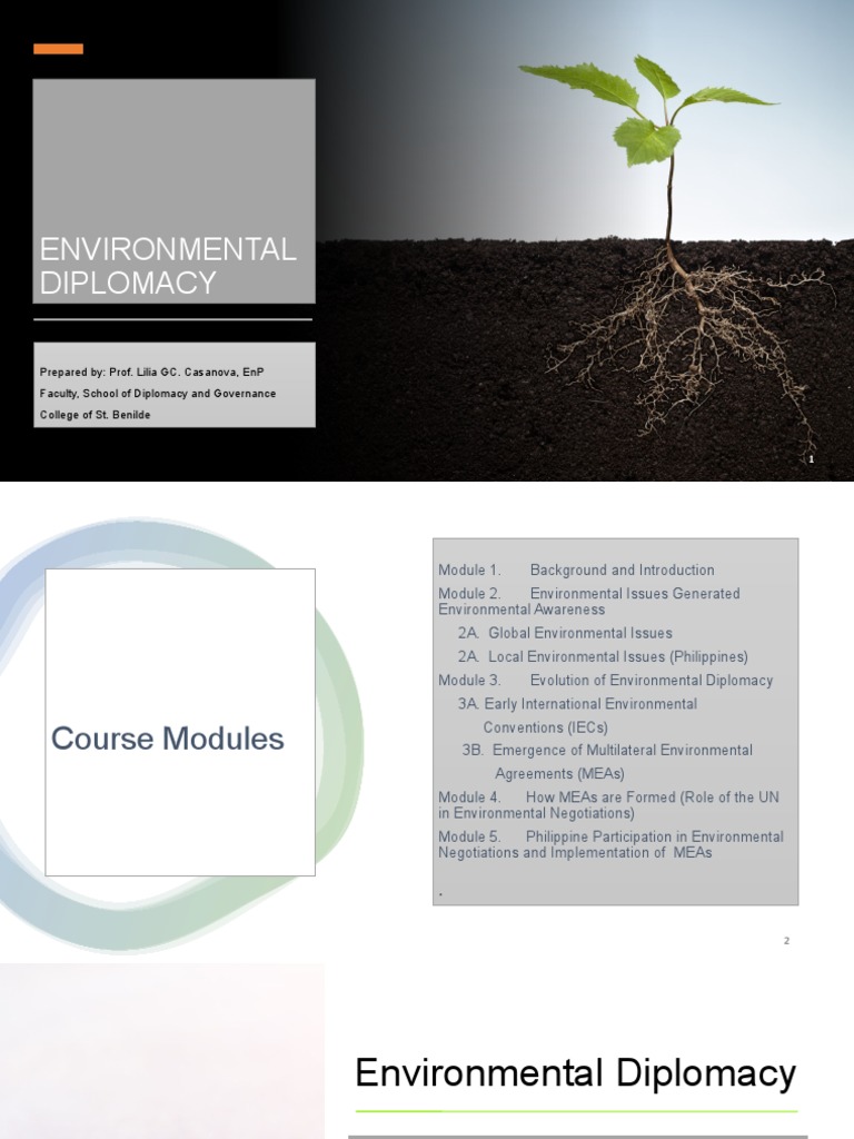 Environmental Diplomacy Overview | PDF | Environmental Law | Sustainability
