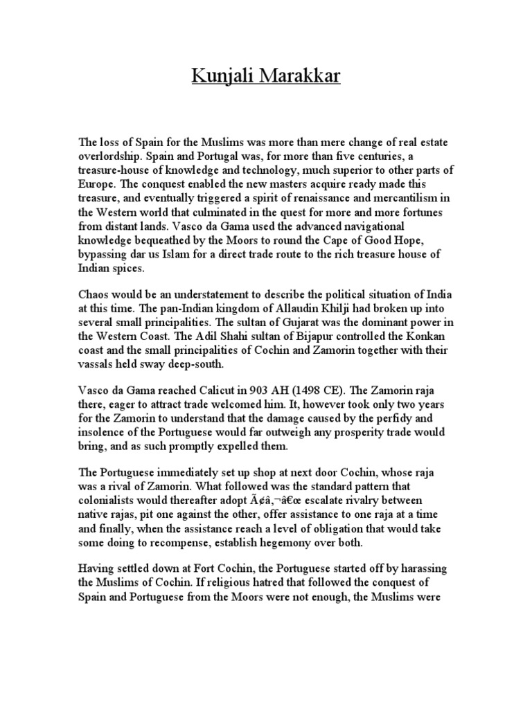 Kunjali Marakkar | PDF | History