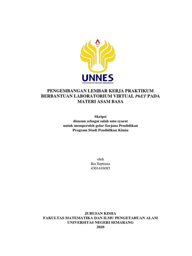 Pengembangan Lembar Kerja Praktikum Berbantuan Laboratorium Virtual ...