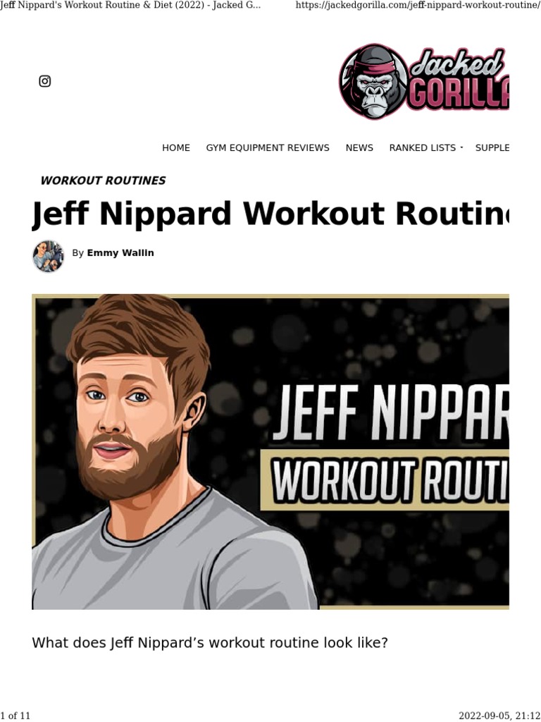 Jeff Nippard's Workout Routine & Diet (2022) - Jacked Gorilla | PDF | Dieting | Determinants Of ...