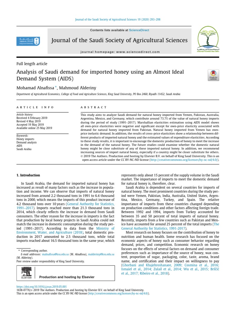 2020 - An Almost Ideal Demand System | PDF | Elasticity (Economics ...