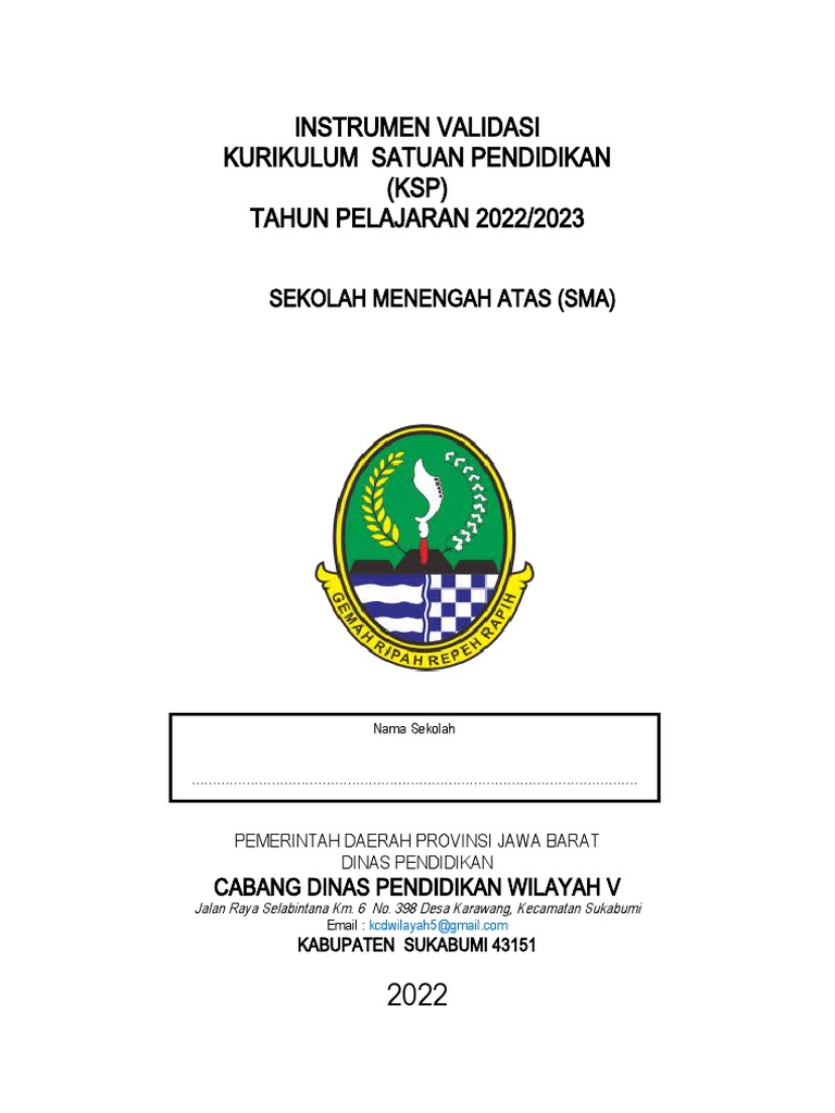 Sma-Instrumen KSP 2022 | PDF