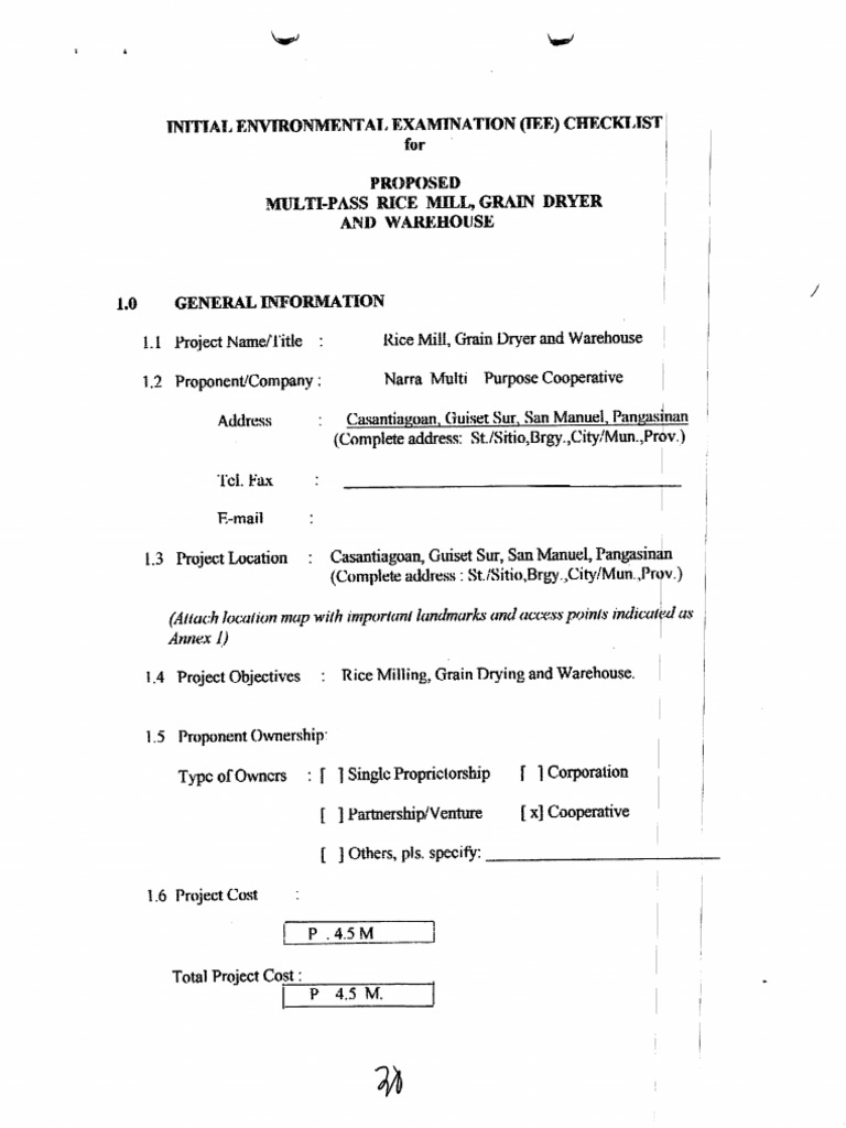 Ecc r1 0803 033 3118 Initial Environmental Examination | PDF