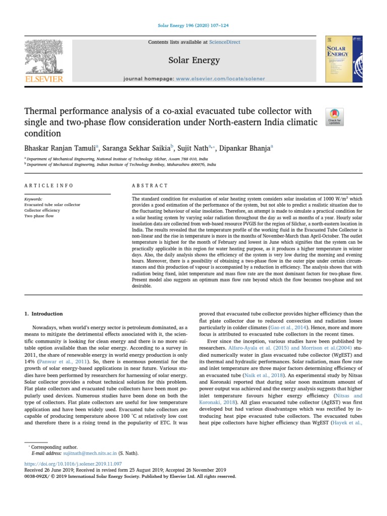 Solar Energy: Sciencedirect | PDF | Heat Transfer | Solar Energy