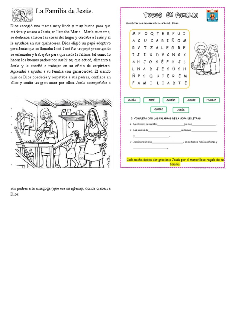 FICHA La Familia de JESUS | PDF