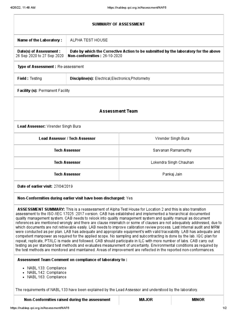 NAF6 | Download Free PDF | Laboratories | Business