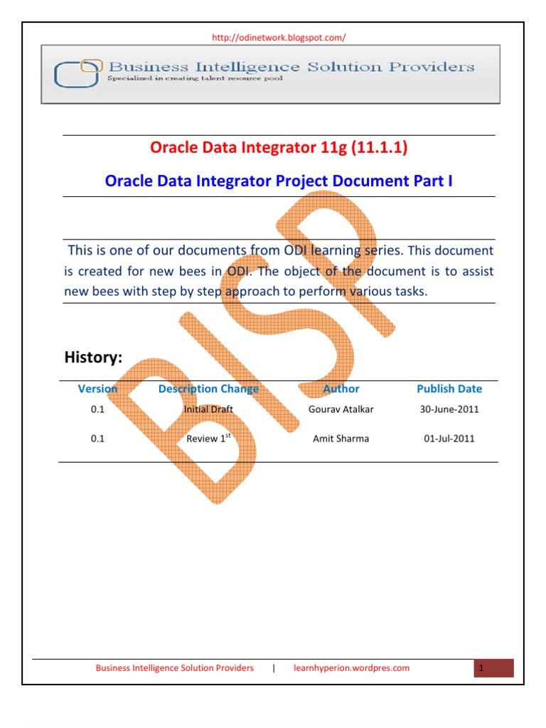 Oracle Data Integrator Project Pdf Metadata Microsoft Sql Server