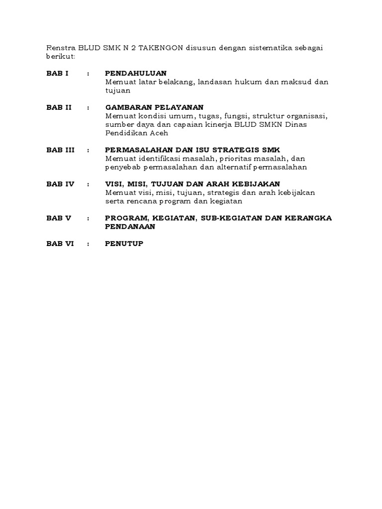 Rencana Strategis Blud SMKN | PDF | Karier & Perkembangan ...