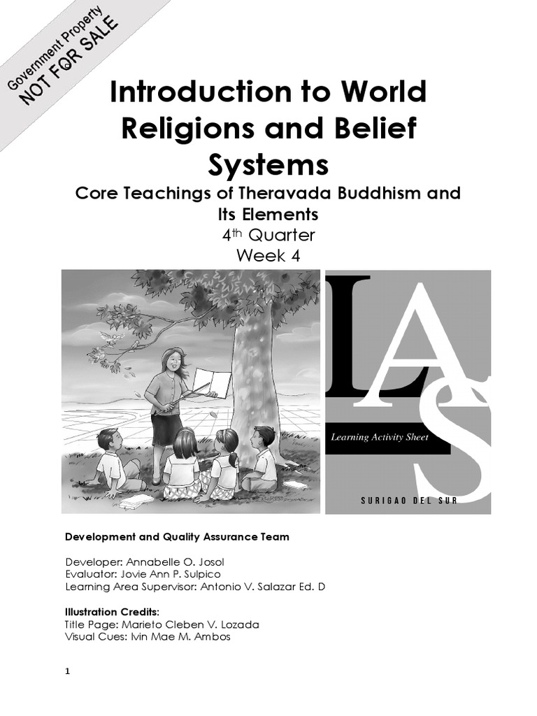 LAS INTRO TO WORLD RELIGIONS - Q4 Week 4 V4 | PDF | Mahayana | Bodhisattva