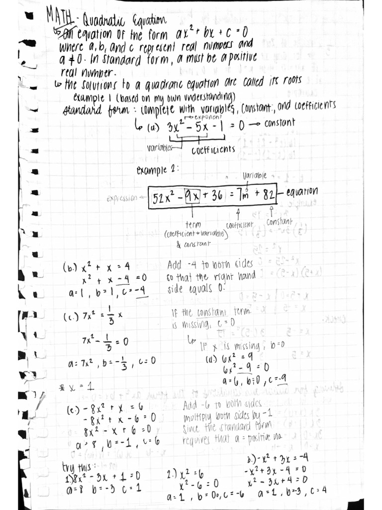 All Math Pointers (Except Application in Rectangles) GRADE 9 FIRST ...