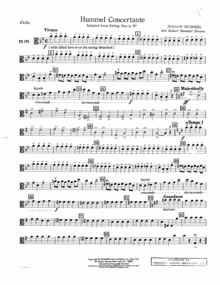 Hummel, Concertante Viola | PDF