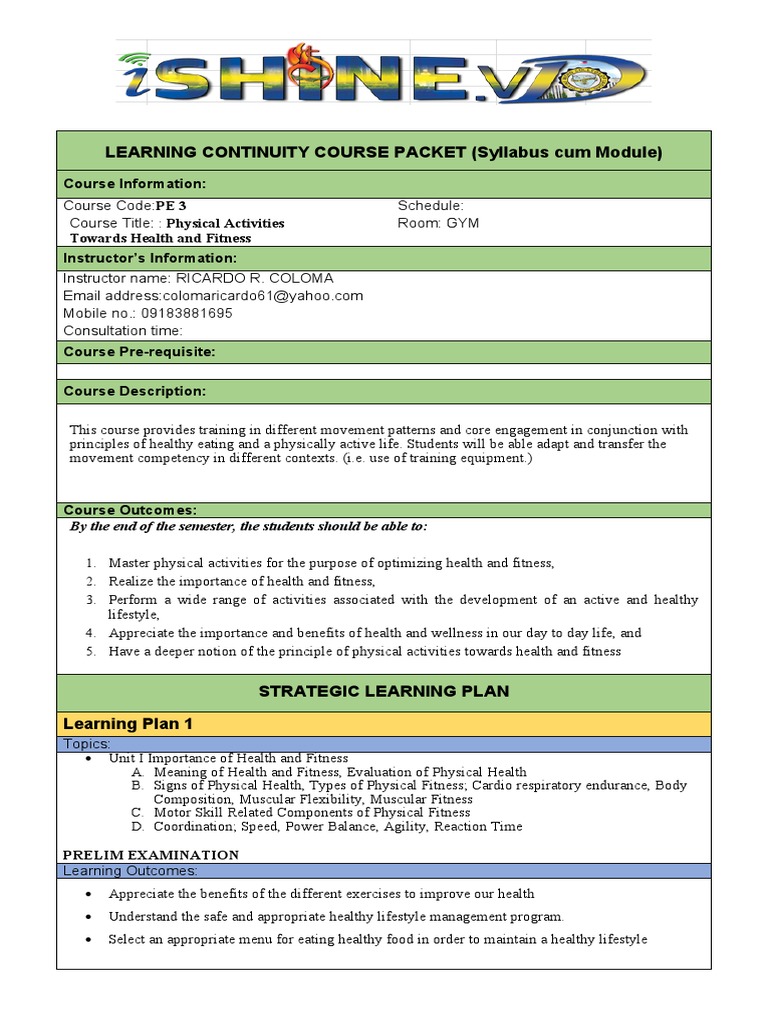 LEARNING CONTINUITY COURSE PACKET | PDF | Educational Assessment ...