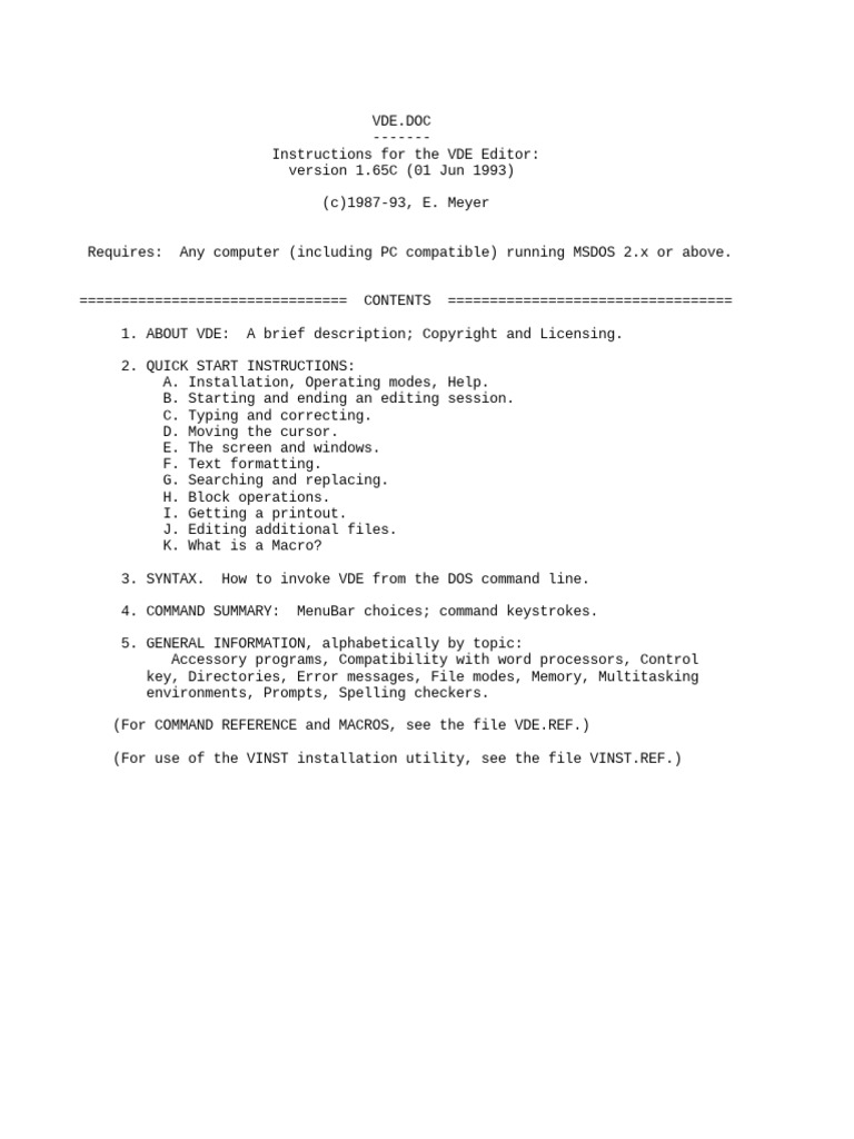 VDE | PDF | Computer File | Command Line Interface