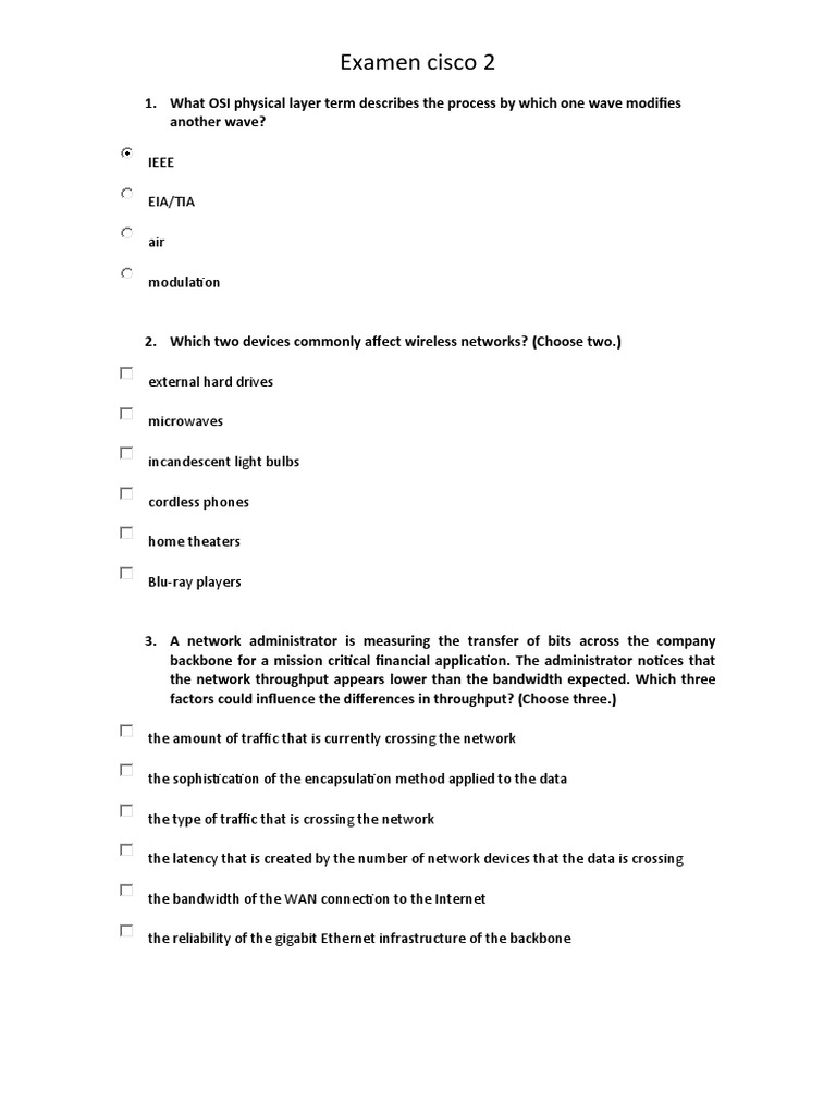 Examen 4-7 | PDF | Computer Network | Ethernet