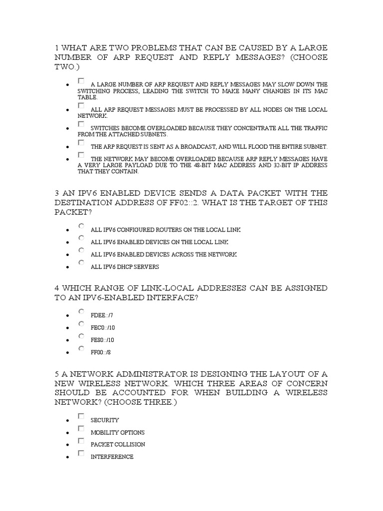 Examen Final | PDF | Computer Network | Ip Address