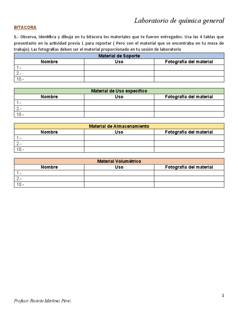 Bitácora de laboratorio de química general | PDF | sal | Ciencias fisicas