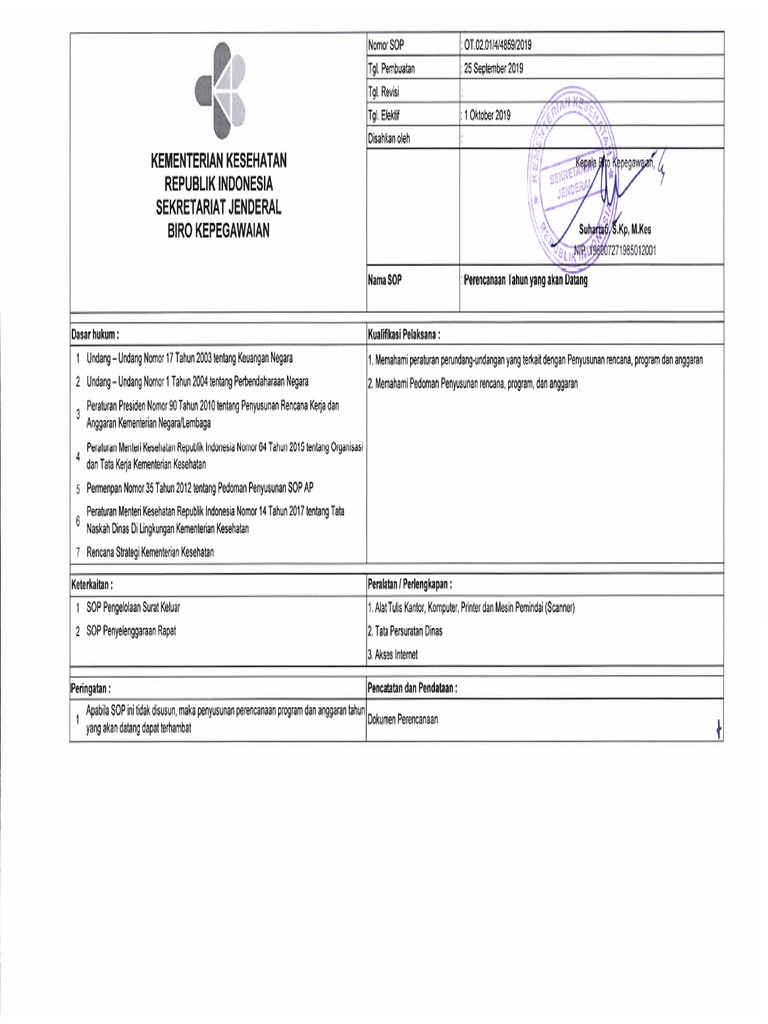 Contoh SOP Terbaru | PDF