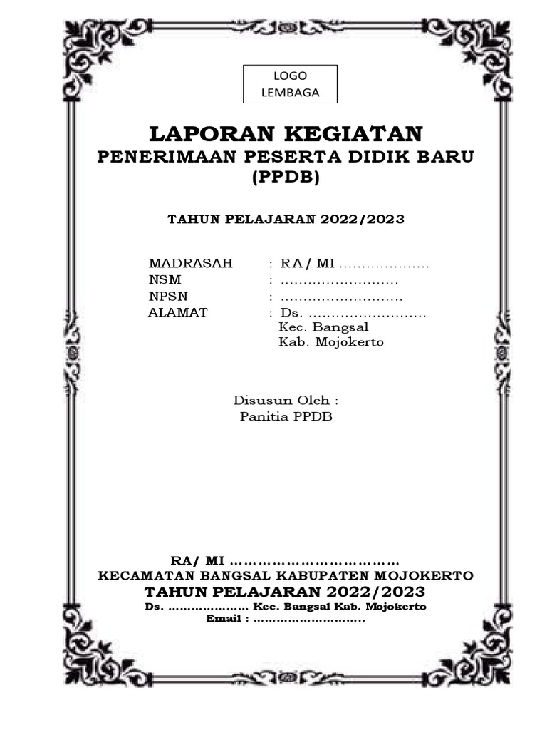 Laporan PPDB Tahun Pelajaran 2022-2023 | PDF