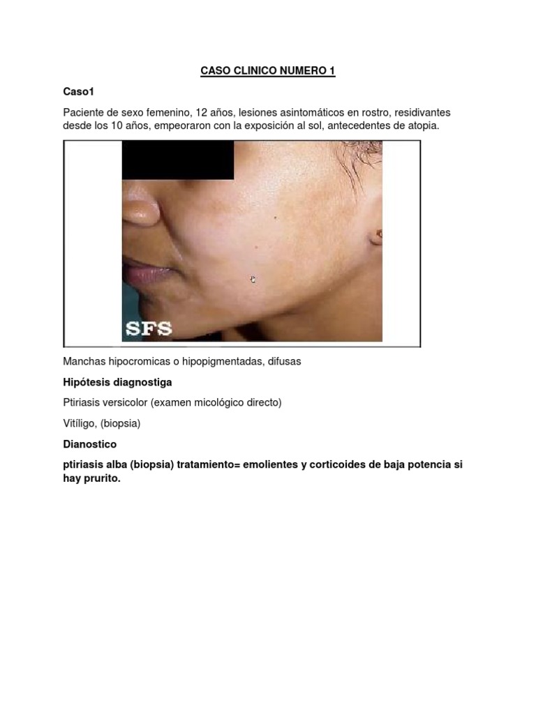 Caso Clinico de Dermatologia | PDF | Medicina | Piel