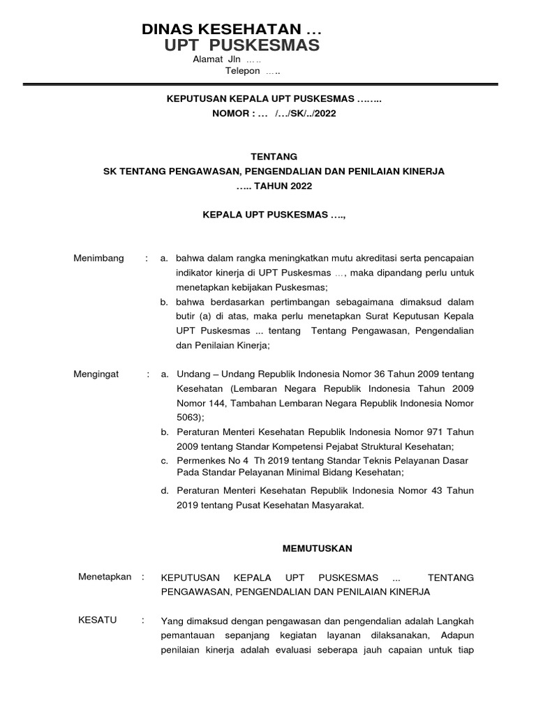 1.6.1.2. Contoh SK Tentang | PDF