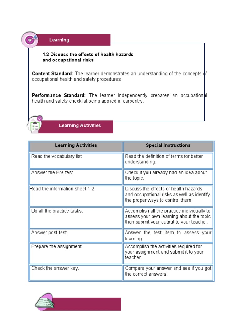 Carpentry Safety Hazards and Controls | PDF | Safety | Occupational ...
