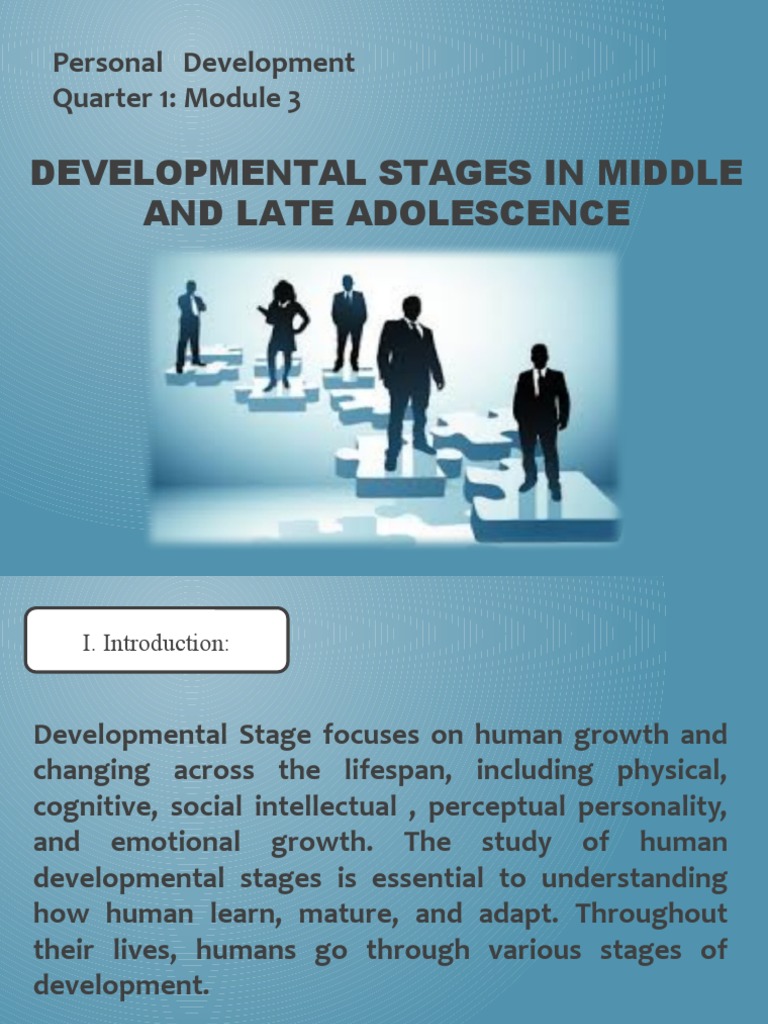 Developmental Stages in Middle and Late Adolescence | PDF