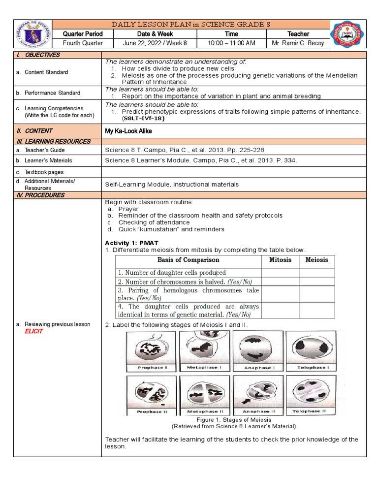 COT DLL - Science G8 - Food Chain | PDF | Genotype | Dominance (Genetics)