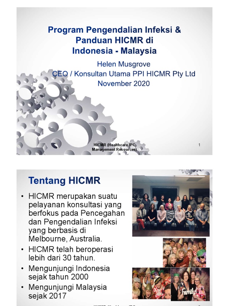 Ms Helen - PROGRAM PENGENDALIAN INFEKSI & PANDUAN HICMR DI INDONESIA ...