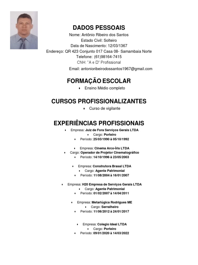 CV Antônio | PDF