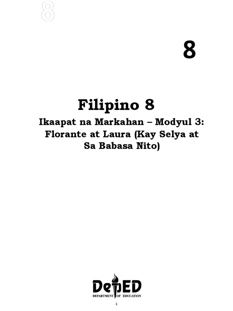 Q4-Modyul-3-Florante-at-Laura-Kay-Selya-at-Sa-Babasa-Nito-re (2) | PDF