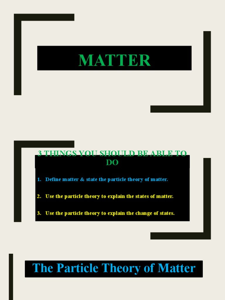 Particle Theory Of Matter Pdf 